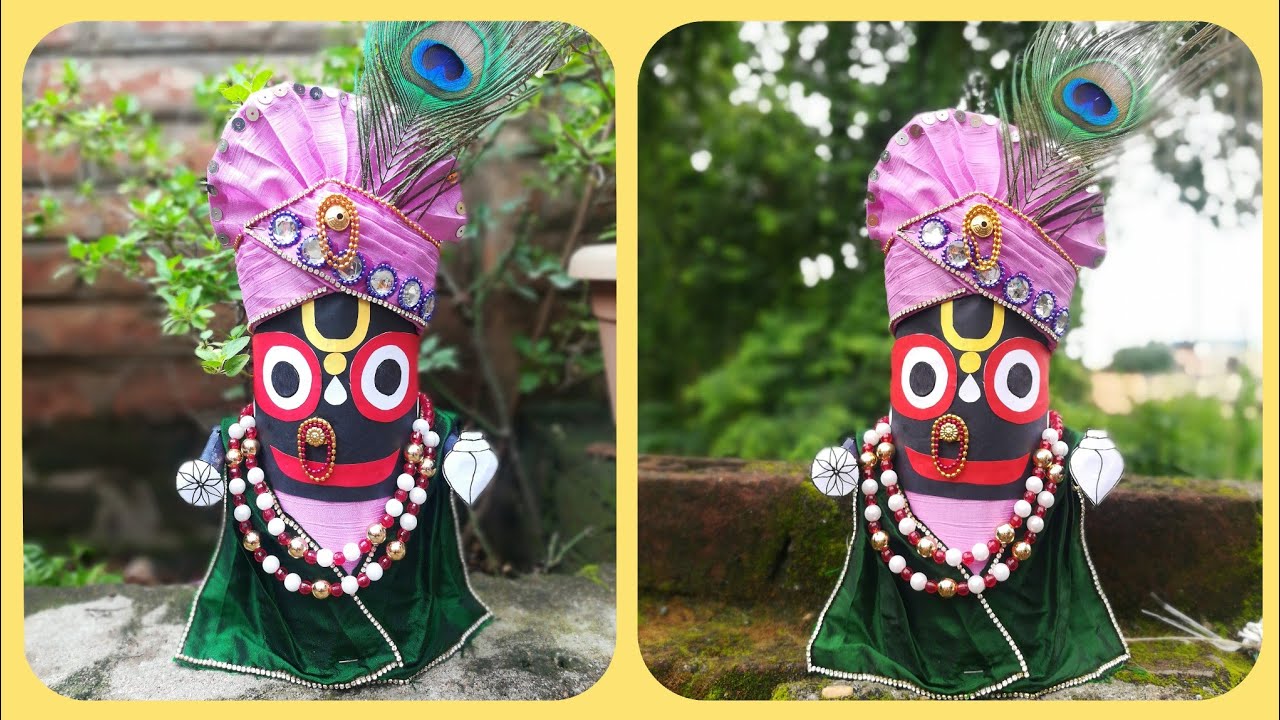 Part2|How to Make Lord Jagannath from Cardboard|Jagannath Murti Making ...