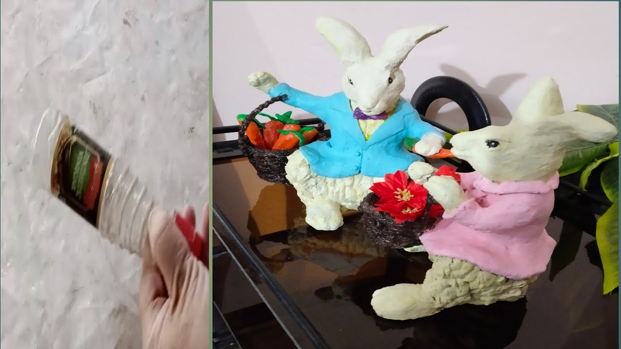 HOW TO MAKE A RABBIT PLANTER CRAFT WITH PLASTIC BOTTLES - YouTube