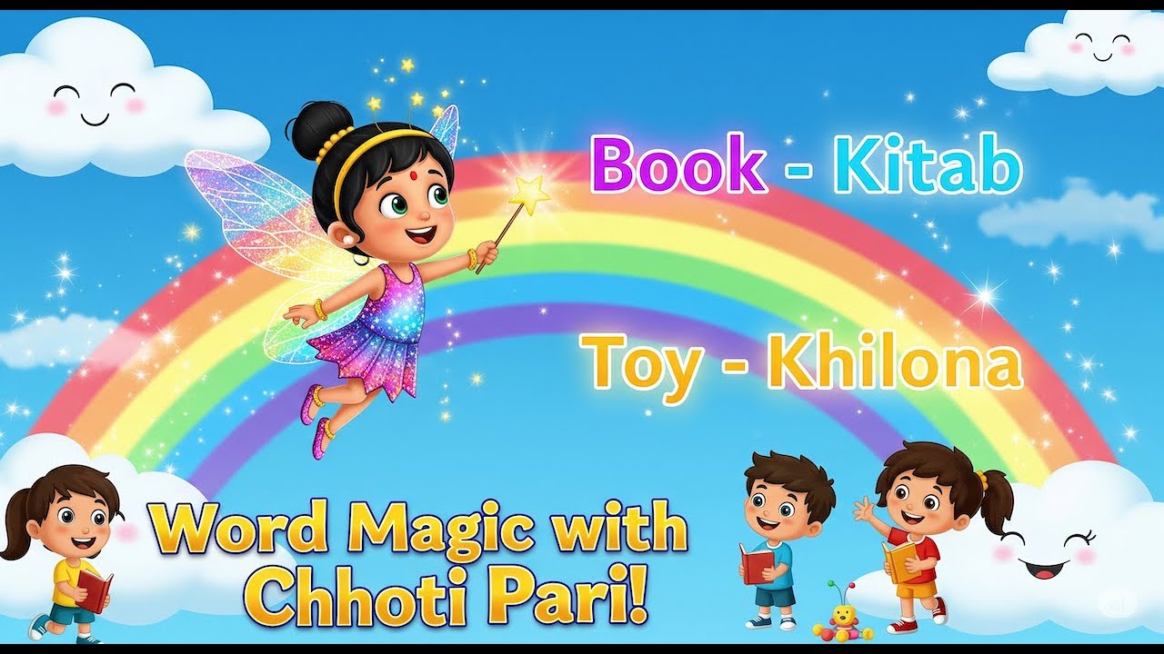 "Learn Hindi-English Words with Chhoti Pari 🧚‍♀️ | Vocabulary for Kids ...