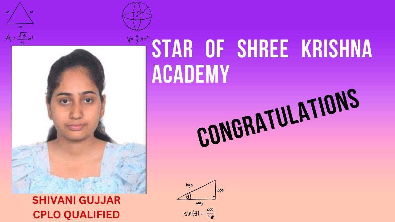 STAR OF SHREE KRISHNA ACADEMY, SHIVANI GUJJAR - YouTube