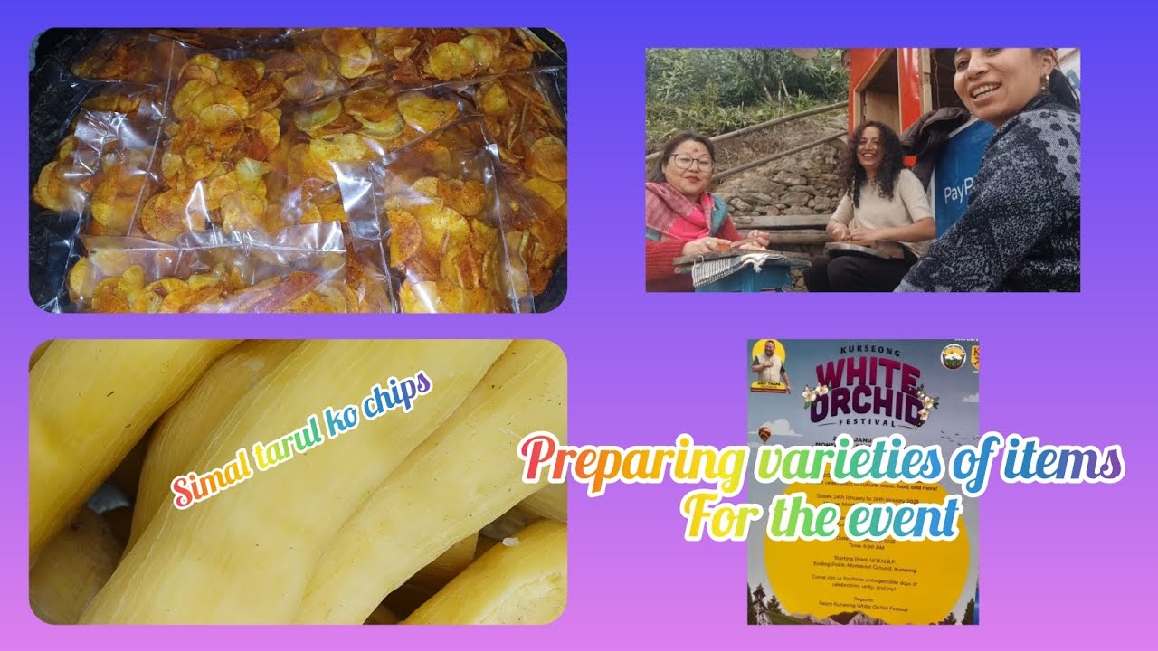 Preparing varieties of items for the event Kurseong White Orchid ...