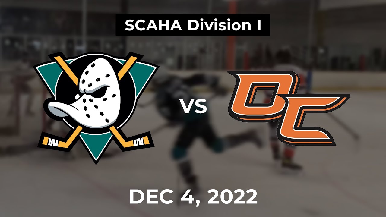 [221204] SCAHA: Jr Ducks 14U AA2 vs. OC Hockey 2 - YouTube