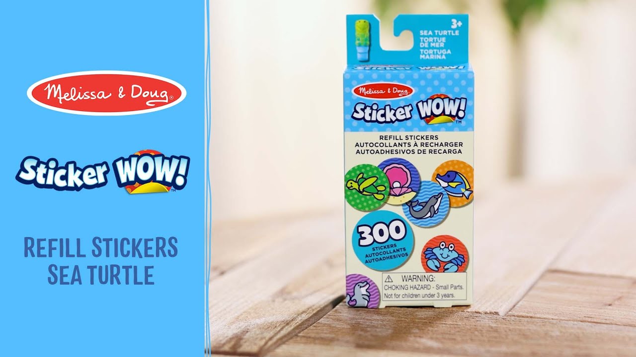 Melissa & Doug Sticker WOW!® Refill Stickers – Sea Turtle - YouTube