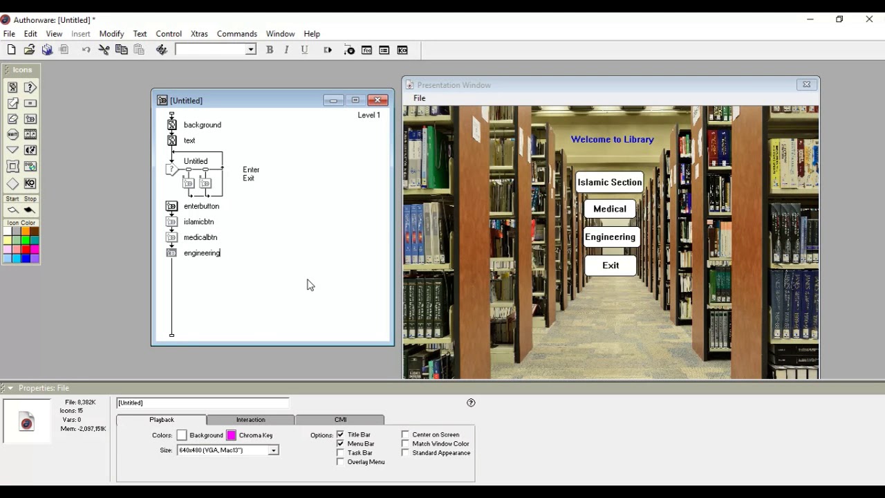 Autherware- how to make navigation | menus using Authorware - YouTube