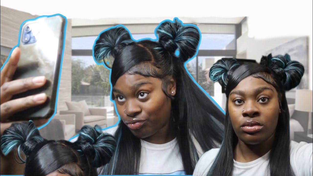 SIDE PART SWOOP WITH 2 BUNS TUTORIAL - YouTube