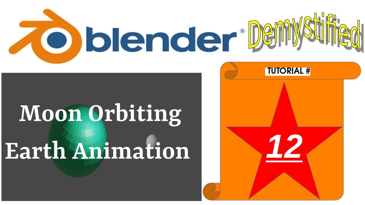Blender Tutorial 12 - Design Moon Orbiting Earth Animation Using Blender - YouTube