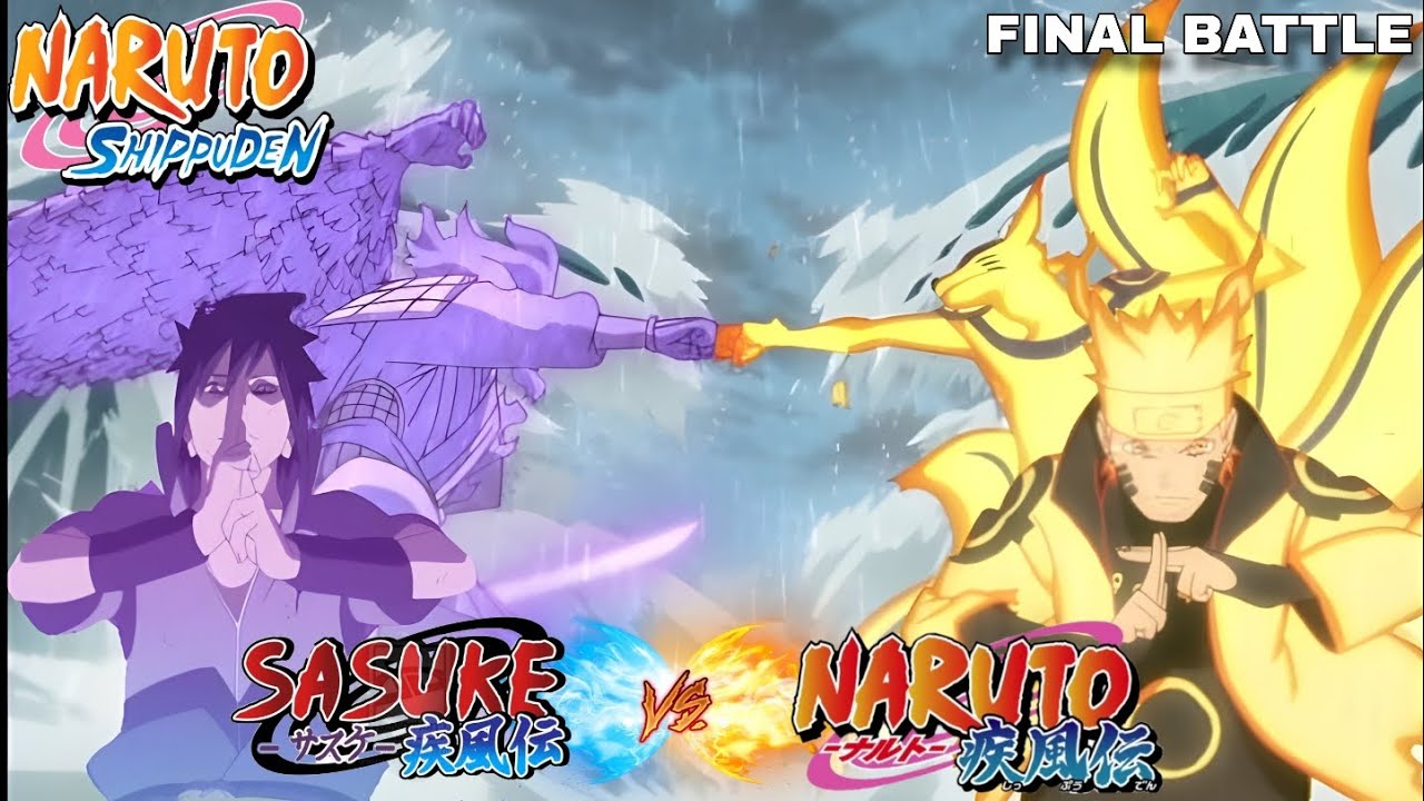 ⚡ Naruto vs Sasuke Last Fight | Valley of The End | Full HD Battle ...