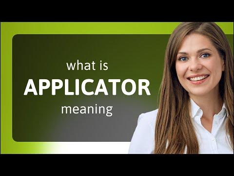 Applicator — meaning of APPLICATOR - YouTube