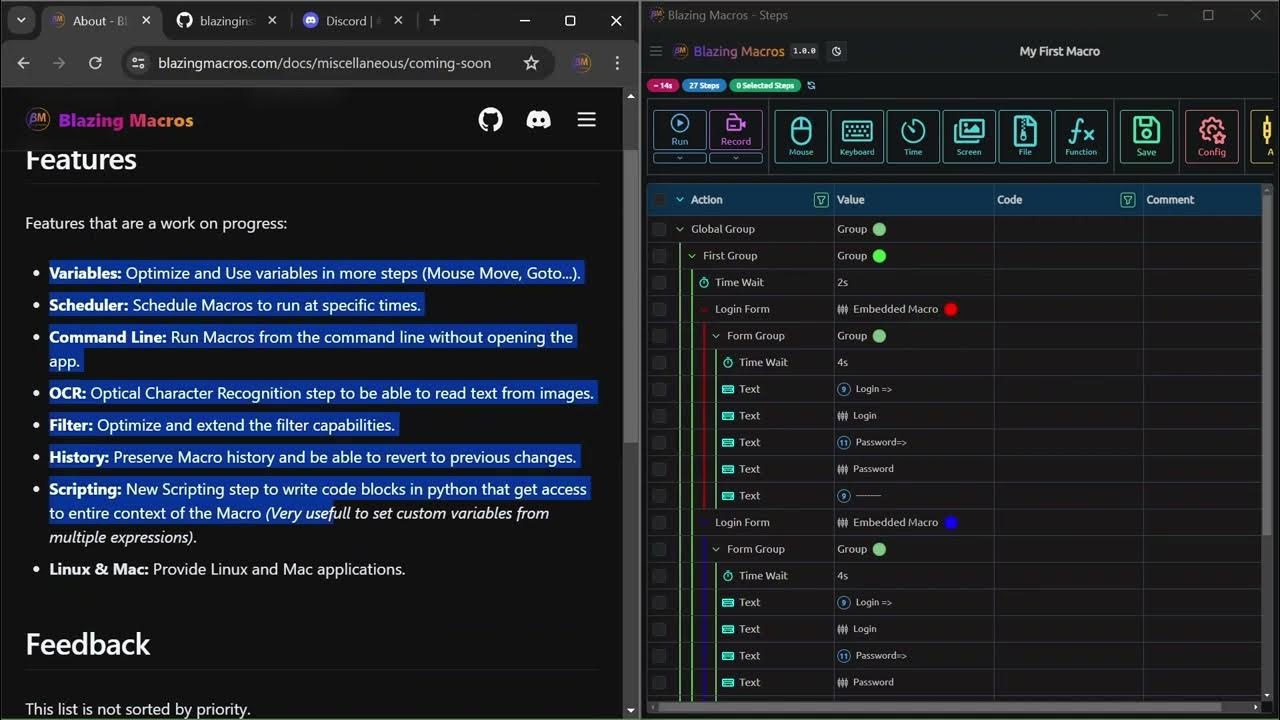 Macro Recorder : Feedback - Blazing Macros - YouTube