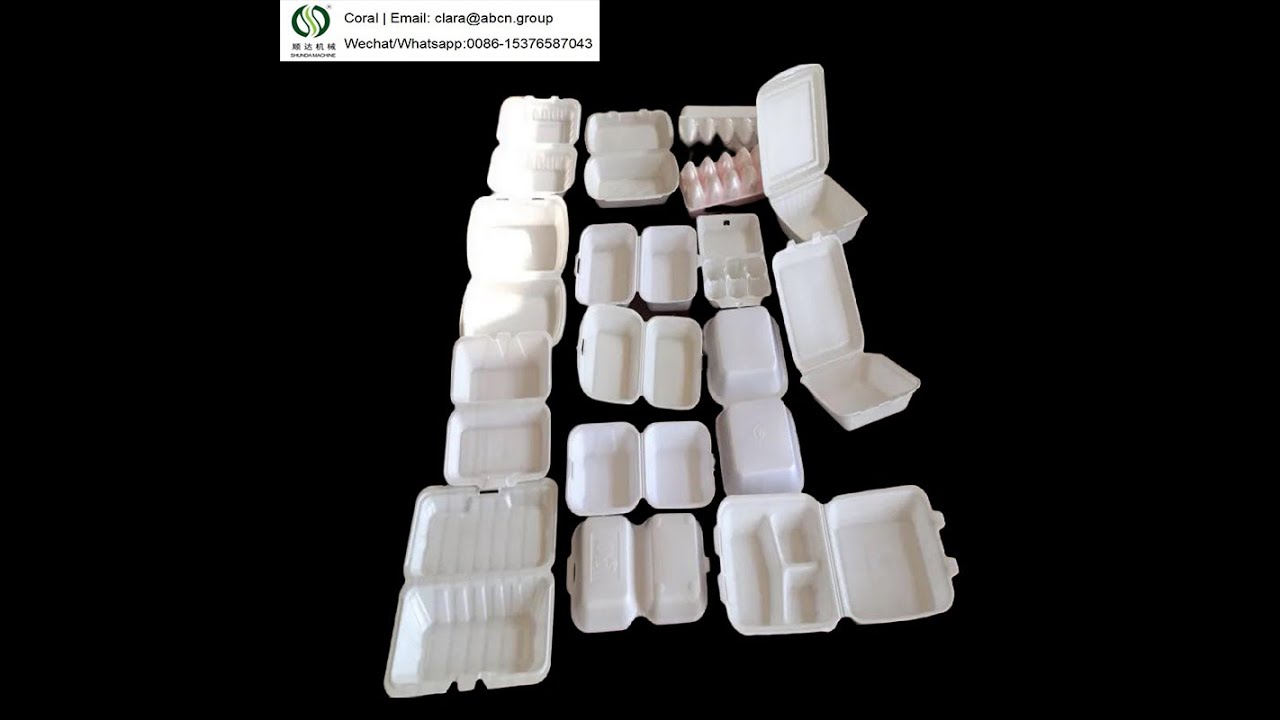 PS foam disposable lunch box making machine, plastic foam box machine ...