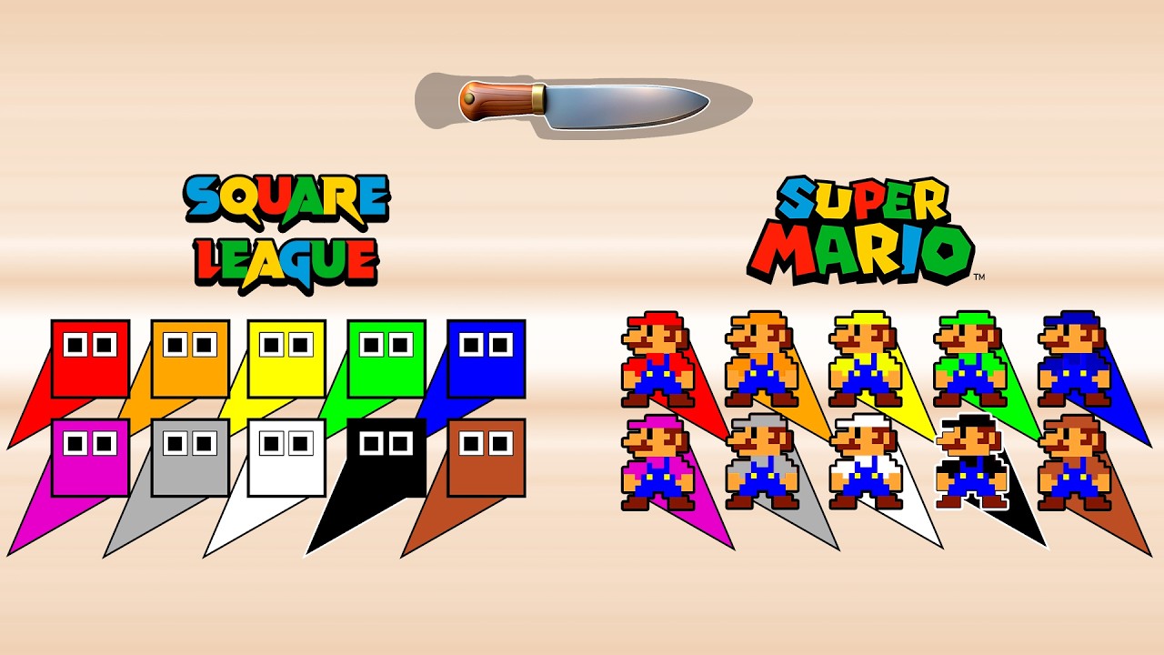Square League VS Super Mario - The Ultimate Battle! - YouTube