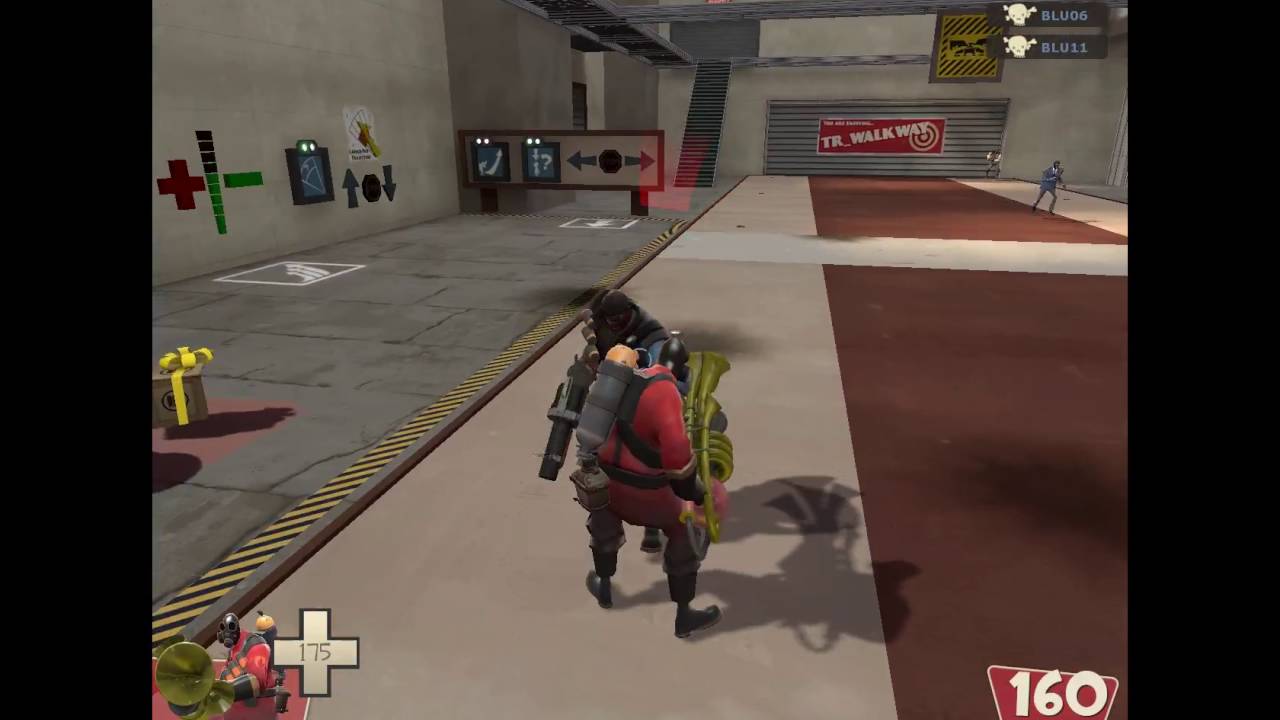 Tf2 the flying pyro airblast - YouTube