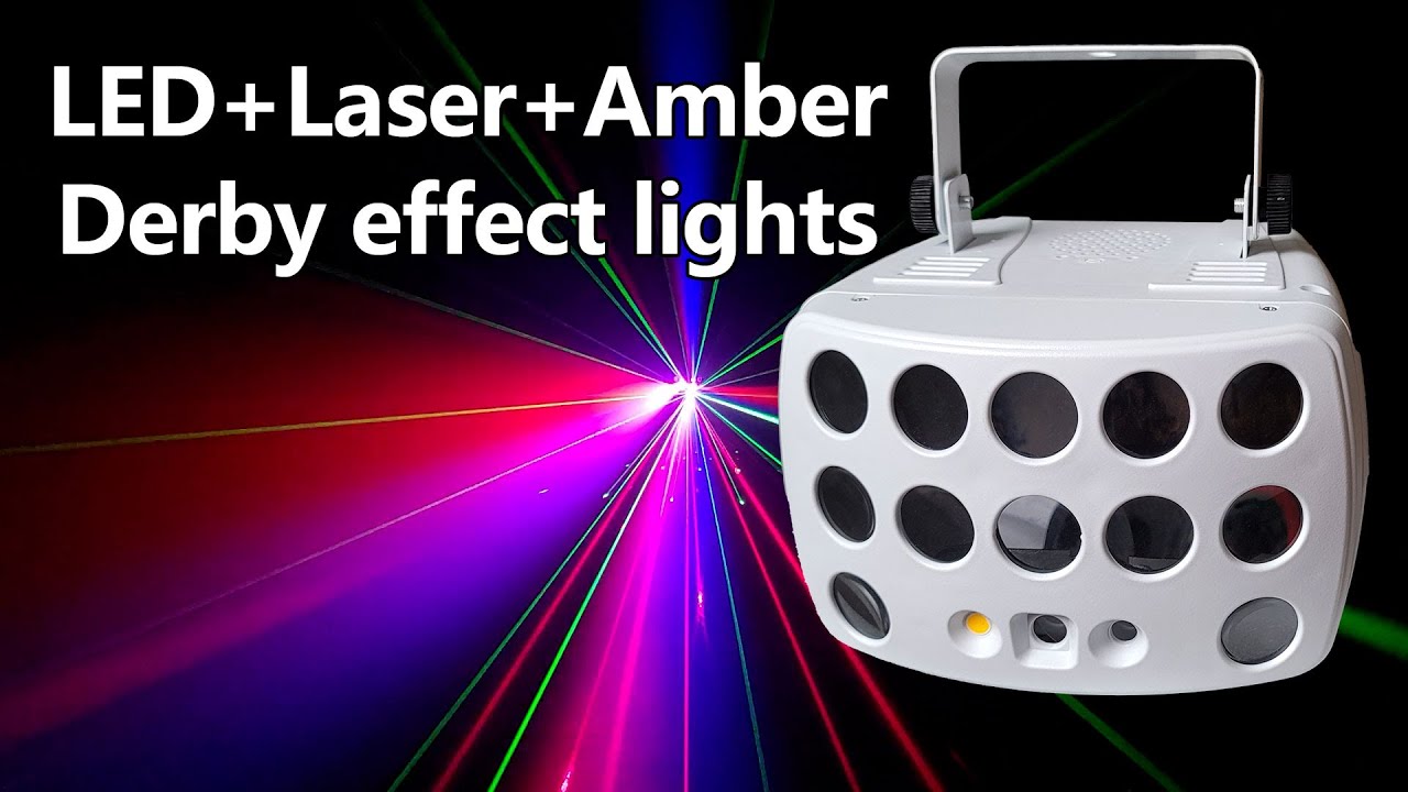 LED+Laser+Amber Derby Effect Lights - YouTube