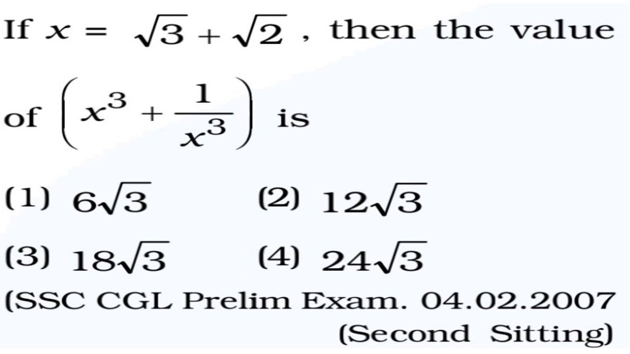 SSC CGL PYQ Tier 1 ll Algebra ll Maths - YouTube