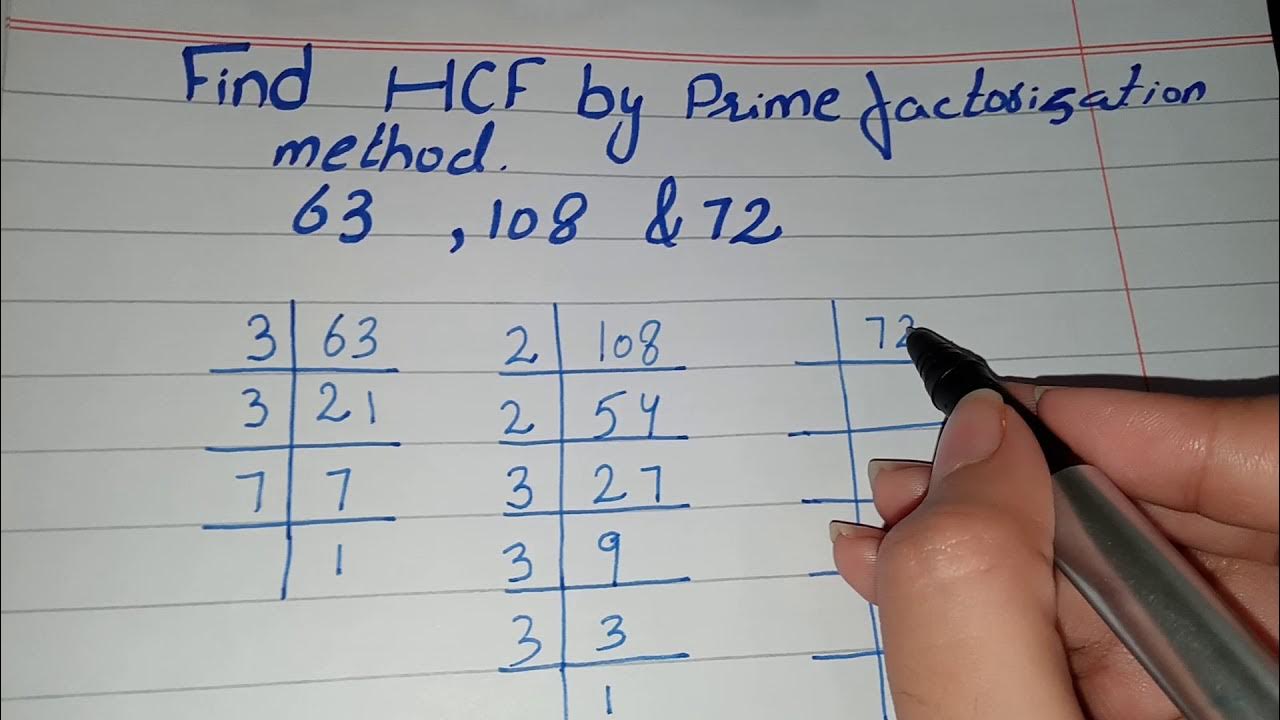 HCF by prime Factorisation method for class 5, HCF by prime ...