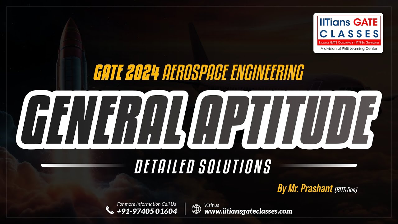 GATE 2024 Aerospace Engineering Paper | General Aptitude Solution ...