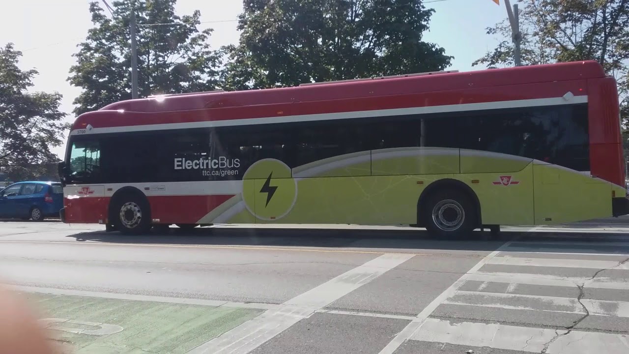 TTC Electric bus 3700 at Greenwood - YouTube