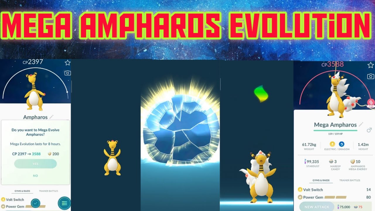 lucky hundo Mega Ampharos evolution - YouTube