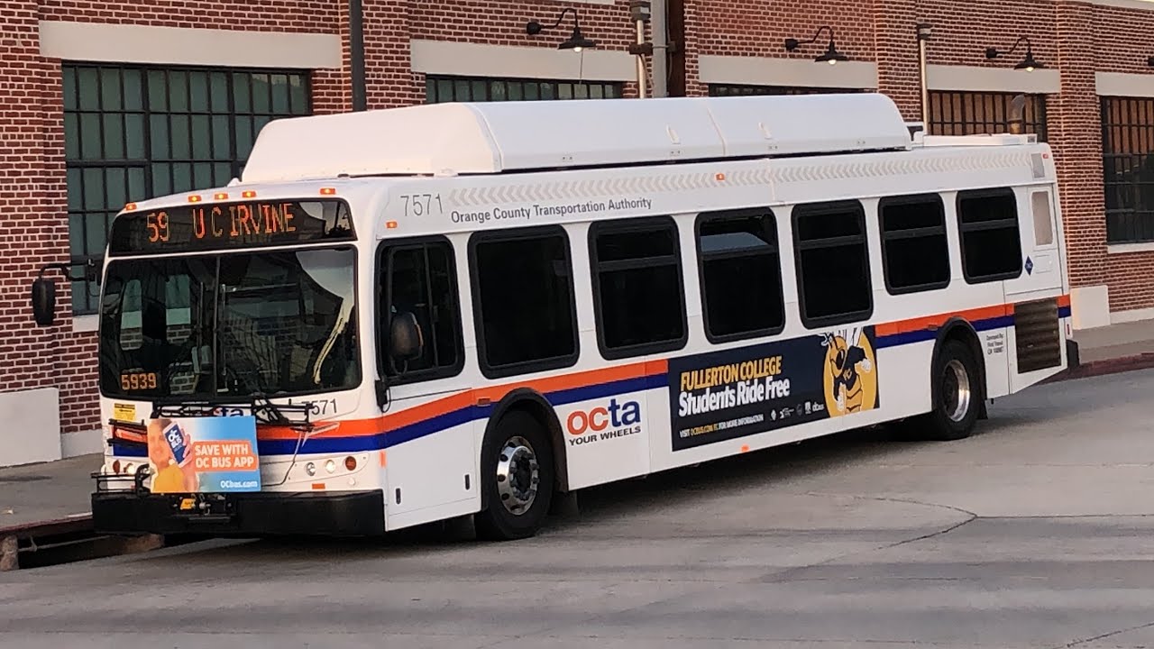 OCTA 2008 New Flyer C40LFR #7571 on Route 59 - YouTube