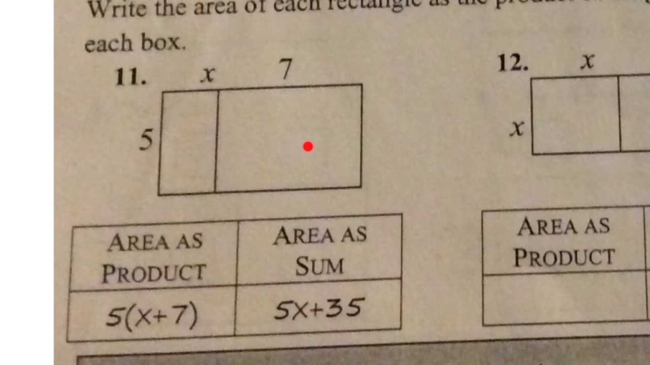 Distributive Property Using Area - YouTube