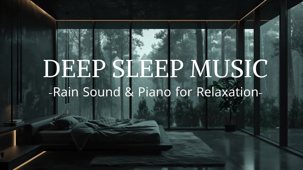 🔴 LIVE: Bedroom Deep Sleep Music with Gentle Rain & Soothing piano for ...