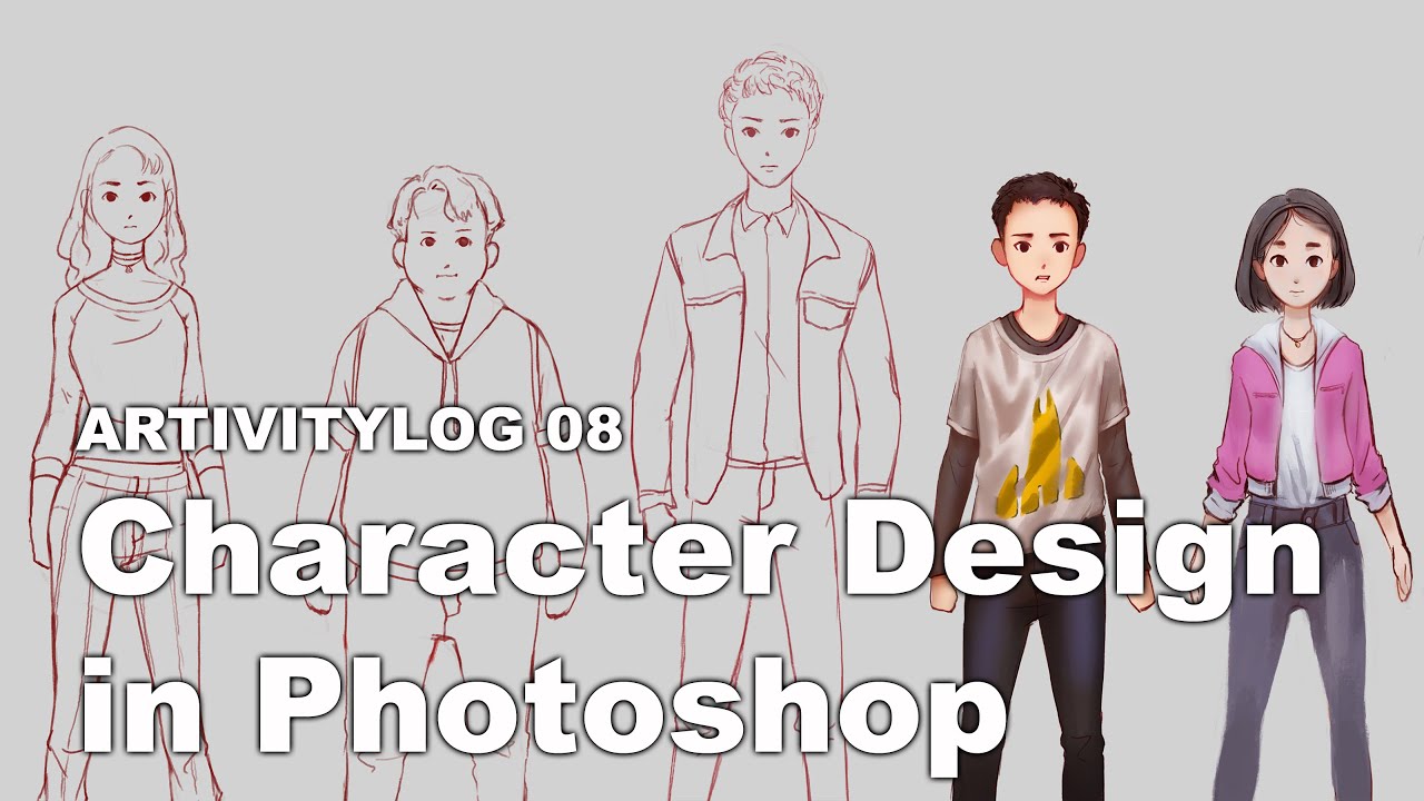 Character Design in Photoshop - Artivity Log 08 - YouTube