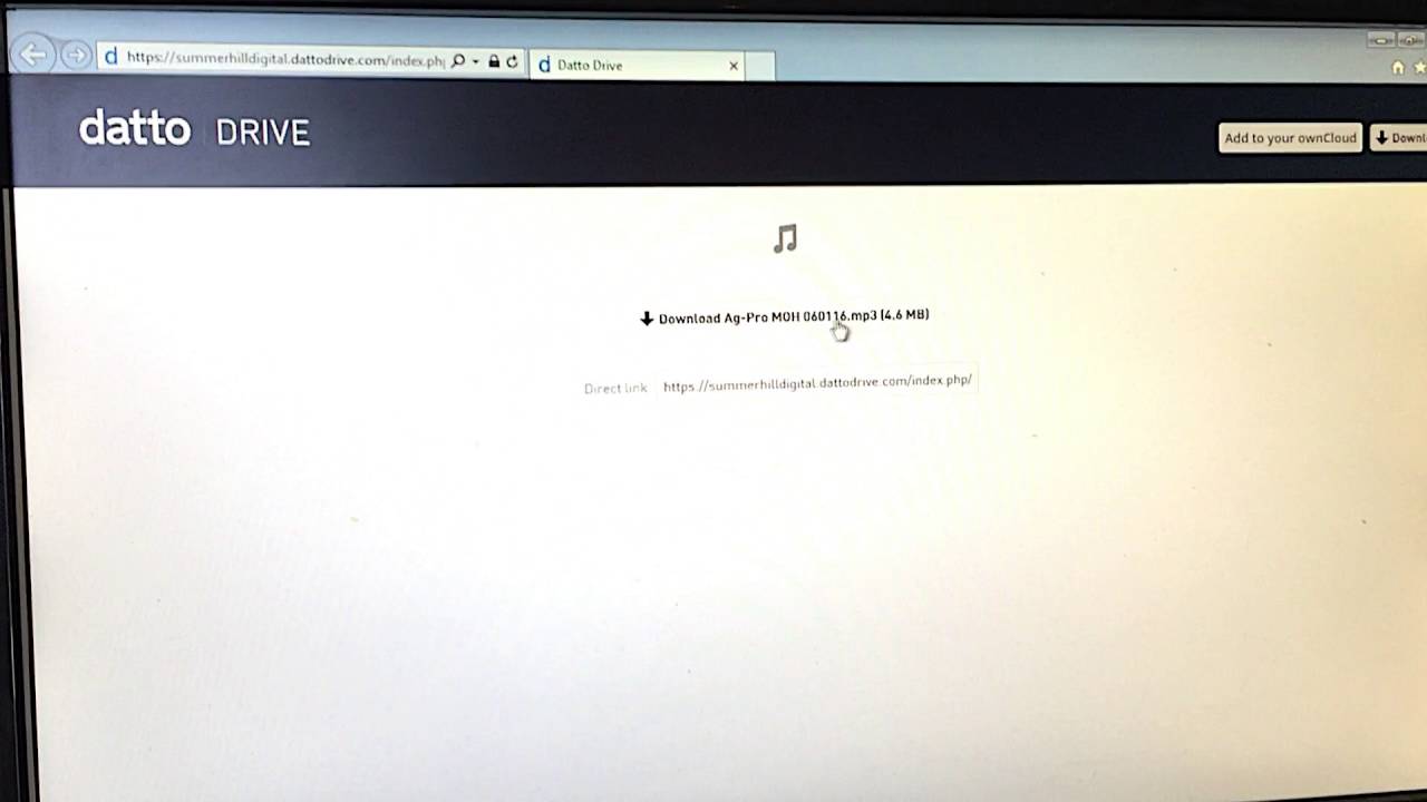 Downloading File from Datto Drive - YouTube