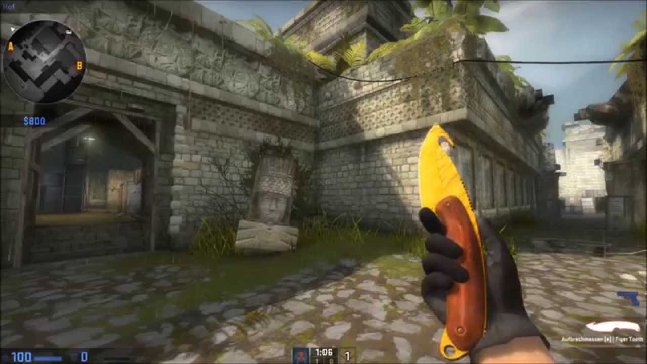 CS:GO GUT KNIFE (★) | Tiger Tooth ( Factory New) - GAMEPLAY - YouTube