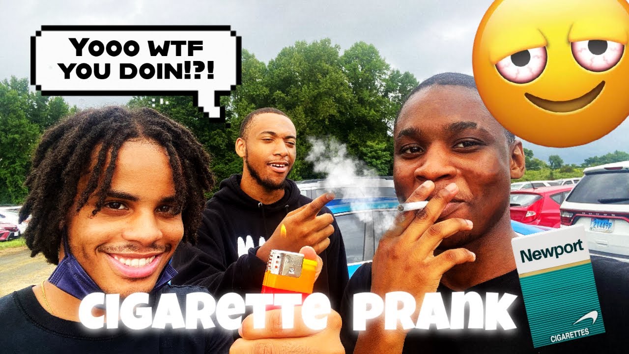 Smoking Cigarette Prank on Friend *Hilarious* - YouTube