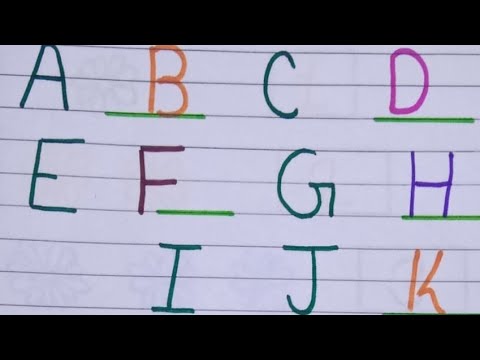 How To Write Letters For Children||Writing pan to learn ABCD Alfabats ...