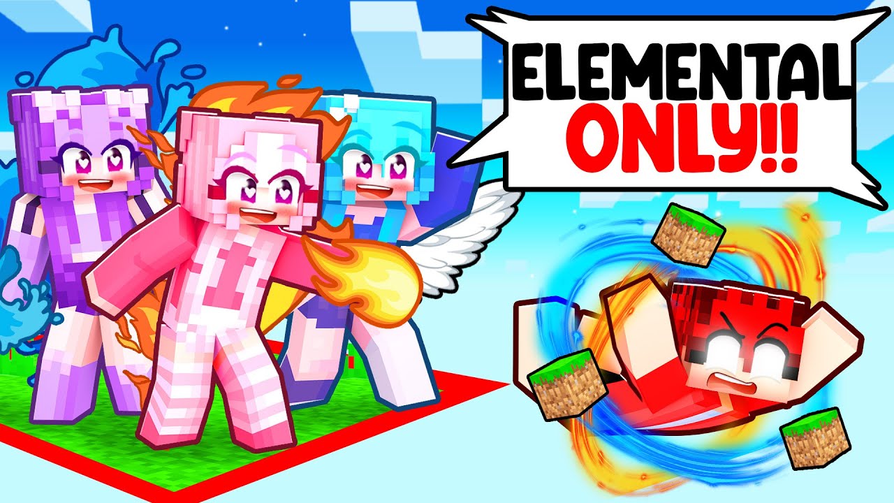 LOCKED on ONE CHUNK with ELEMENTALS! - YouTube