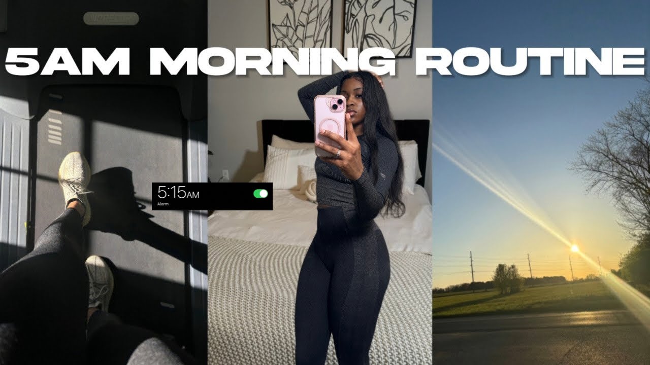 5AM *REALISTIC* MORNING ROUTINE | Healthy Habits, Being Productive ...