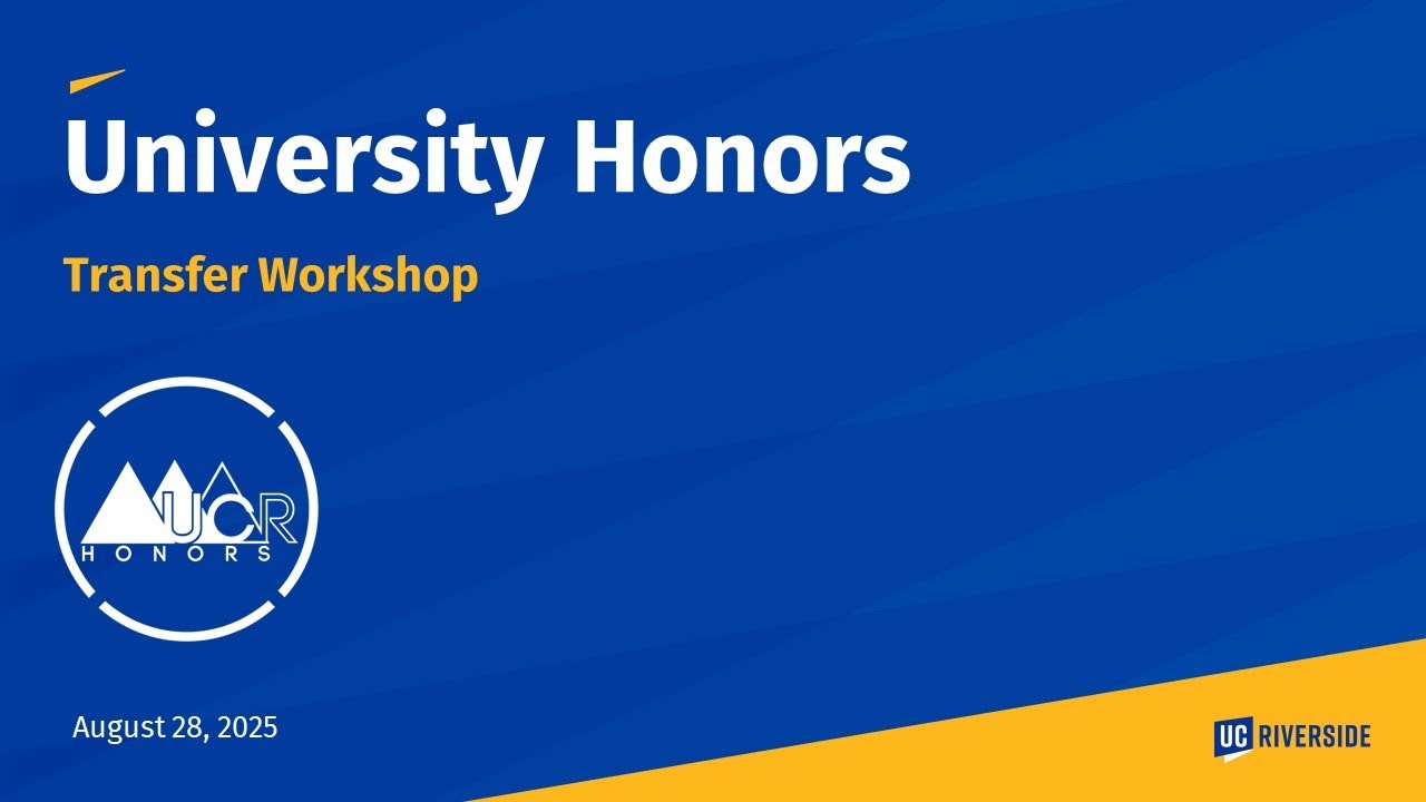 University Honors Transfer Student Workshop - YouTube