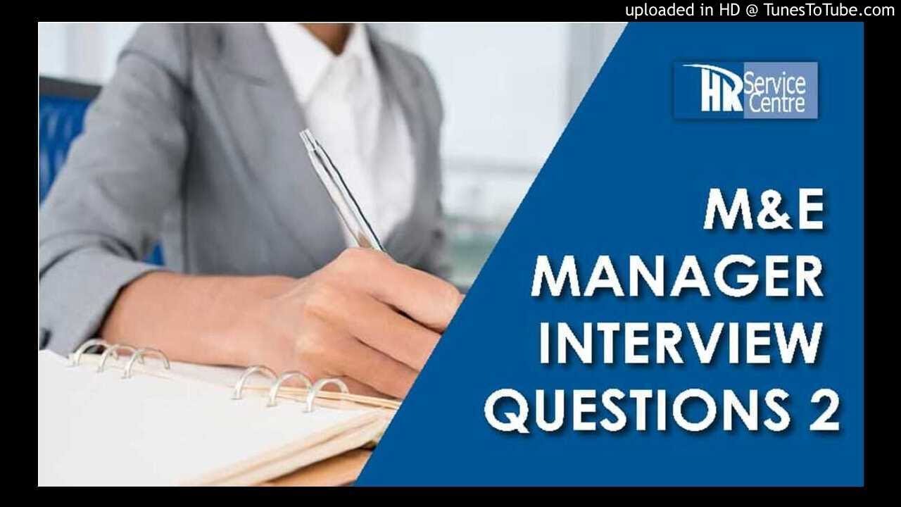 M & E Manager Interview Questions and Answers 2 - YouTube