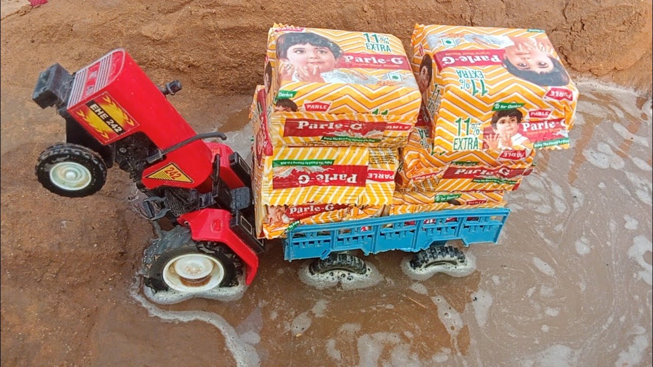 Diy Tractor Stuck In Mud With Parle G. Mini Science Project Part 4 ...