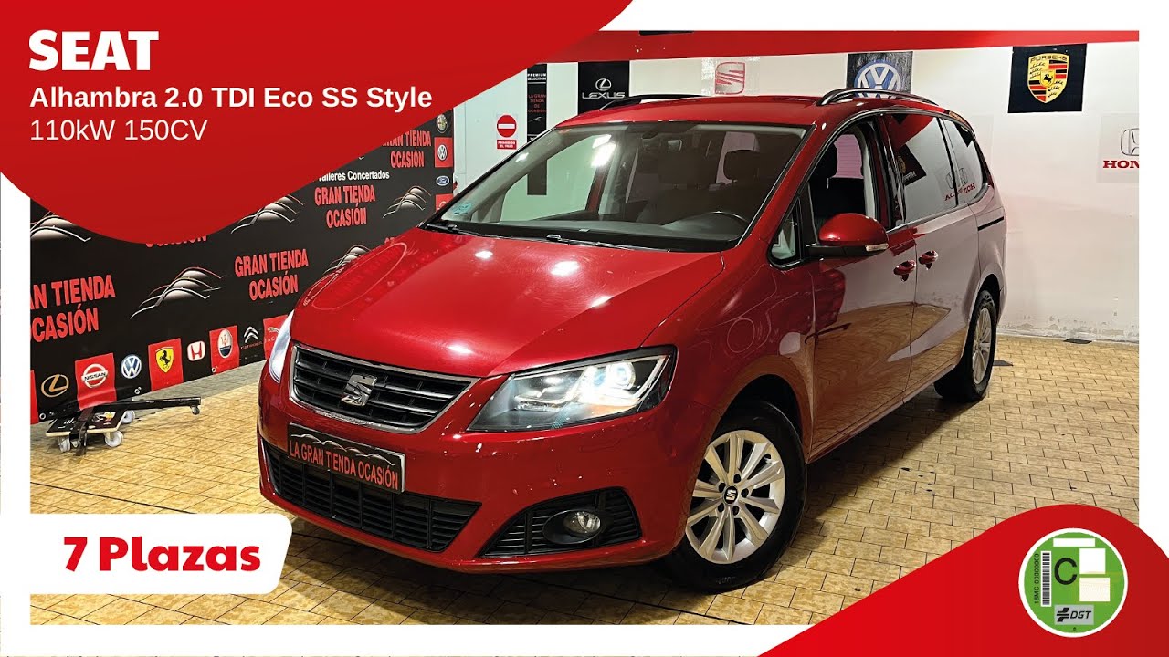 SEAT Alhambra 2.0 TDI 110kW 150CV Eco SS Style - YouTube