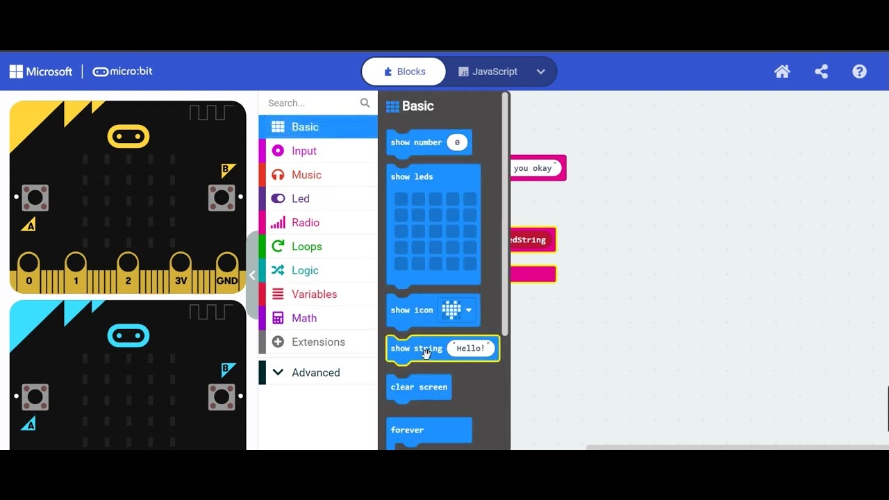 Radio coding with microbit test YES or NO Muhamer Ujkani - YouTube