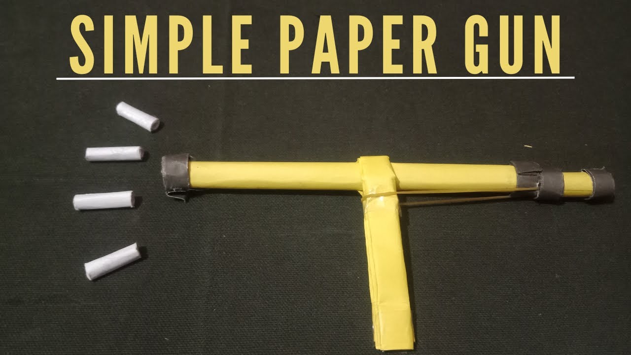 how to make a simple paper gun that can shoot bullets #diy #origami # ...