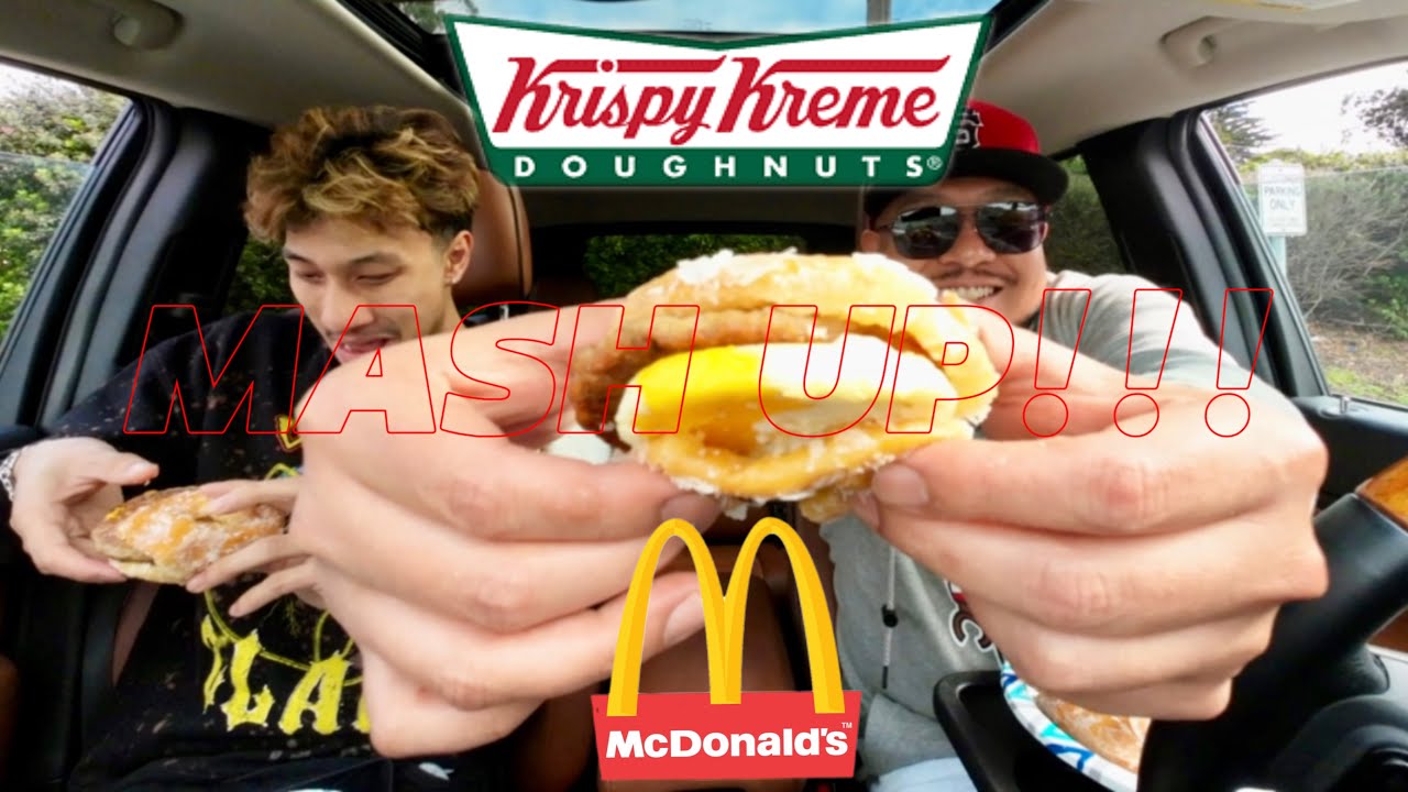 McDonalds x Krispy Kreme Breakfast Fast Food Mash Up!! #foodreview # ...
