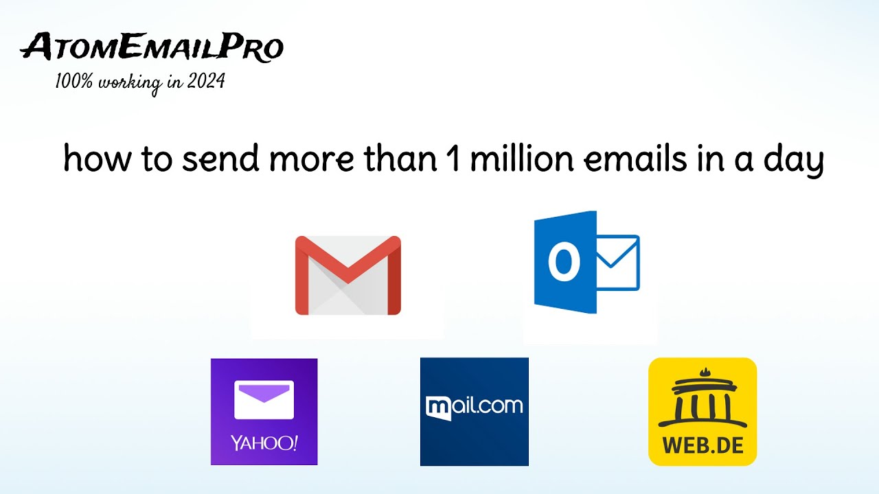 2024 working method-how to send more than 1000000 emails in a day fast ...