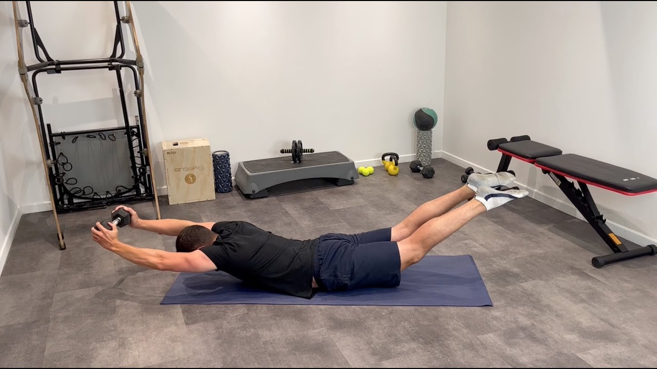 Dumbbell Superman - YouTube