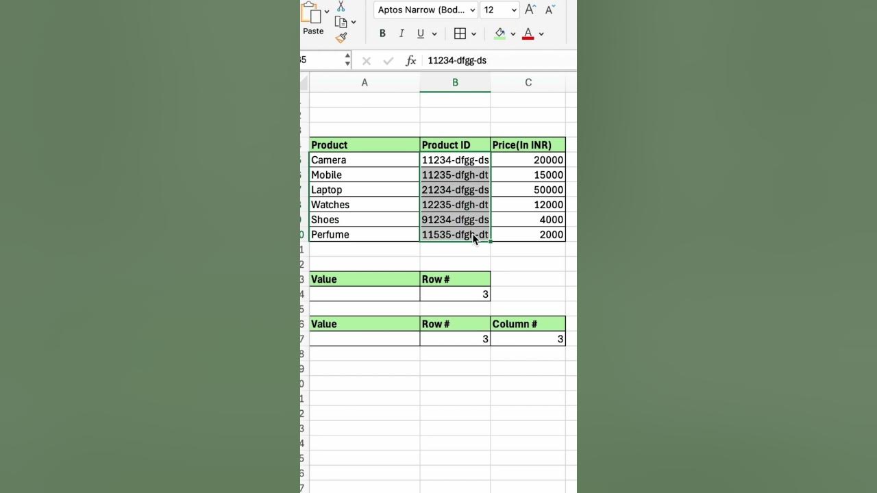 Index Tutorial - How to use INDEX Function in Excel - YouTube
