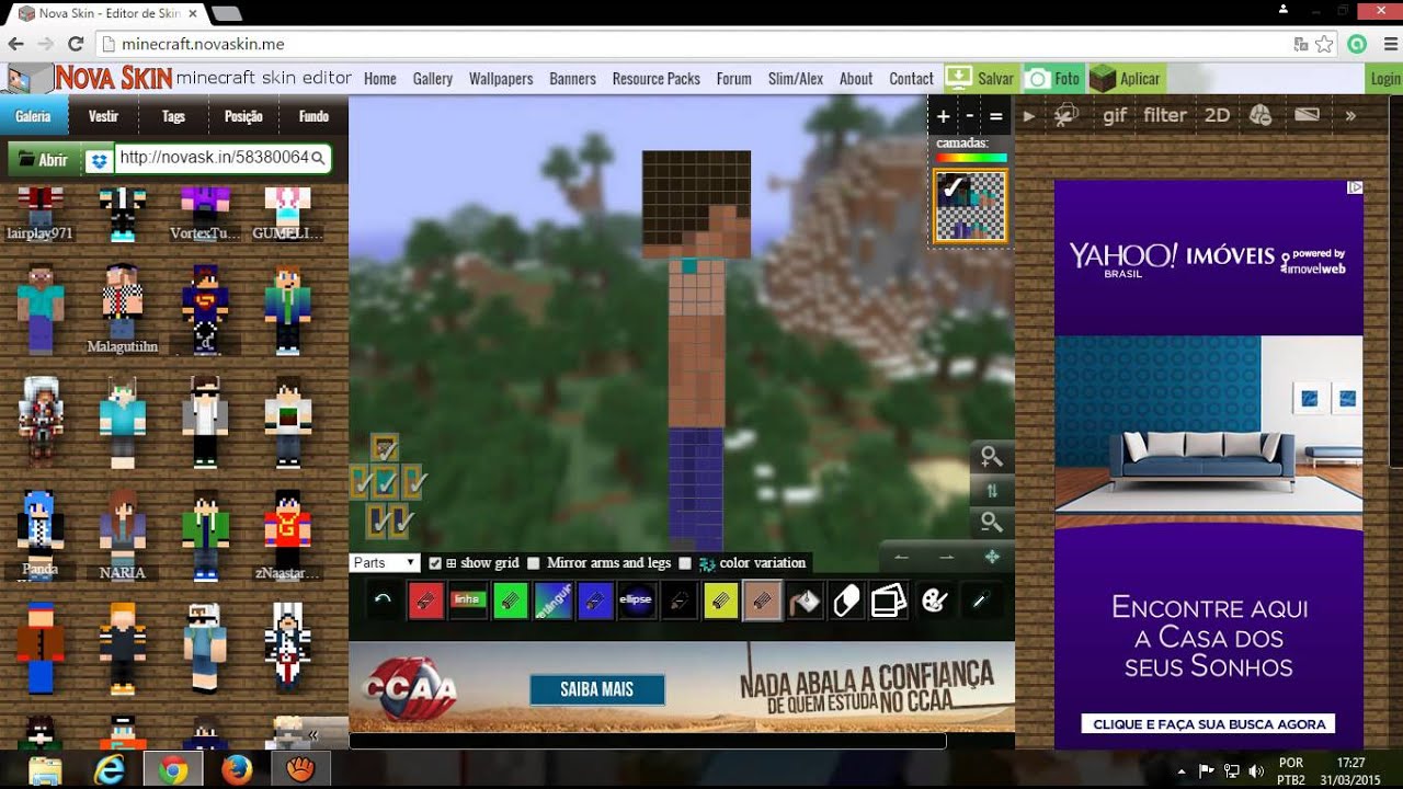 como criar sua skin e veja o novo sistema de skins da mojang - YouTube