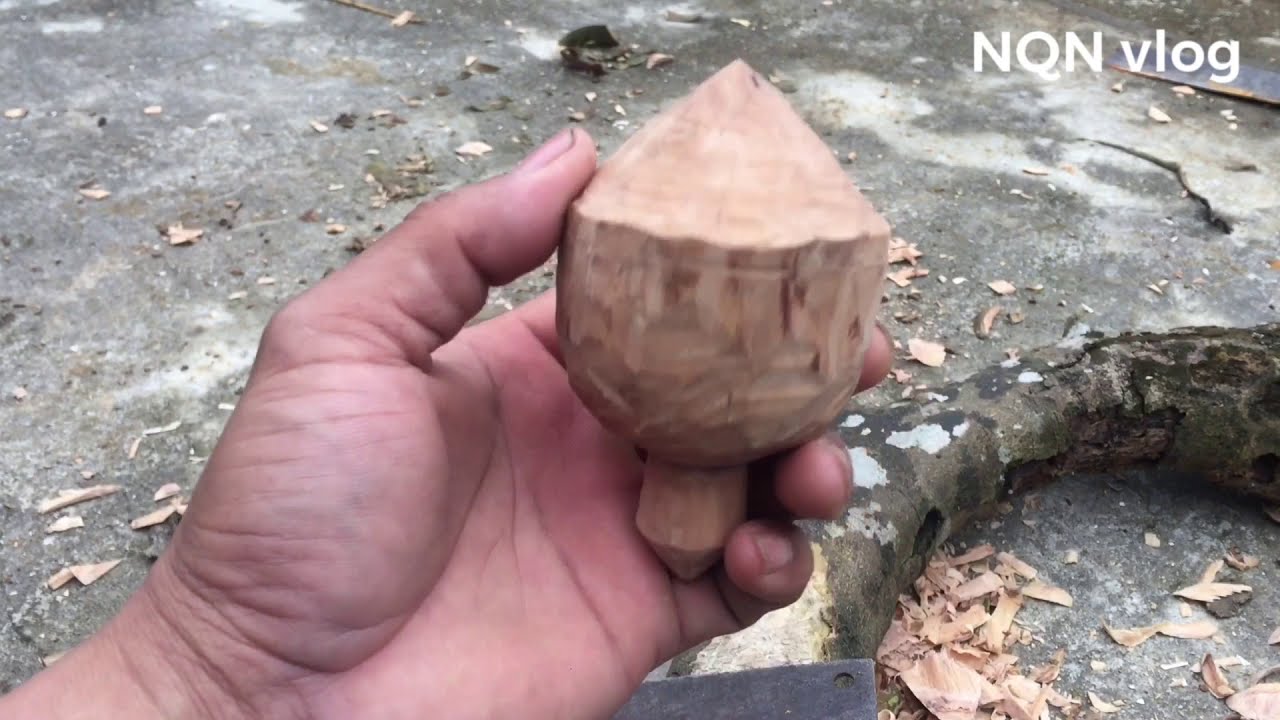 Cách làm con quay,cù quay bằng gỗ p1 | childhood games.spindle | tây ...