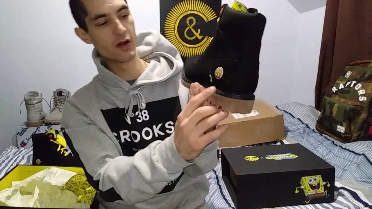 Spongebob X Timberlands unboxing - YouTube