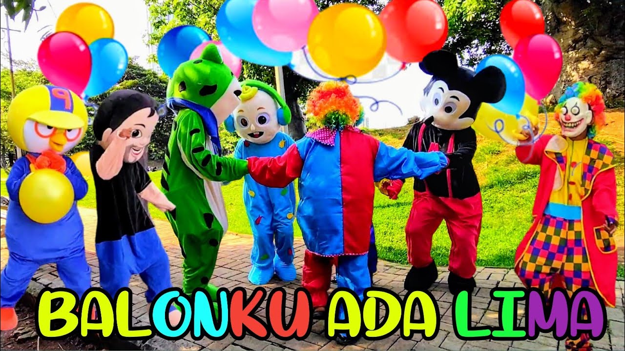 Lagu balonku ada lima klip badut-badut lucu - baduy kodok ijo - badut ...