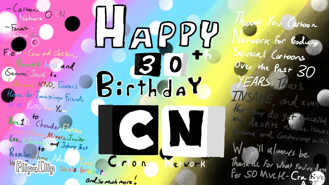Happy 30th Anniversary Cartoon Network! - YouTube