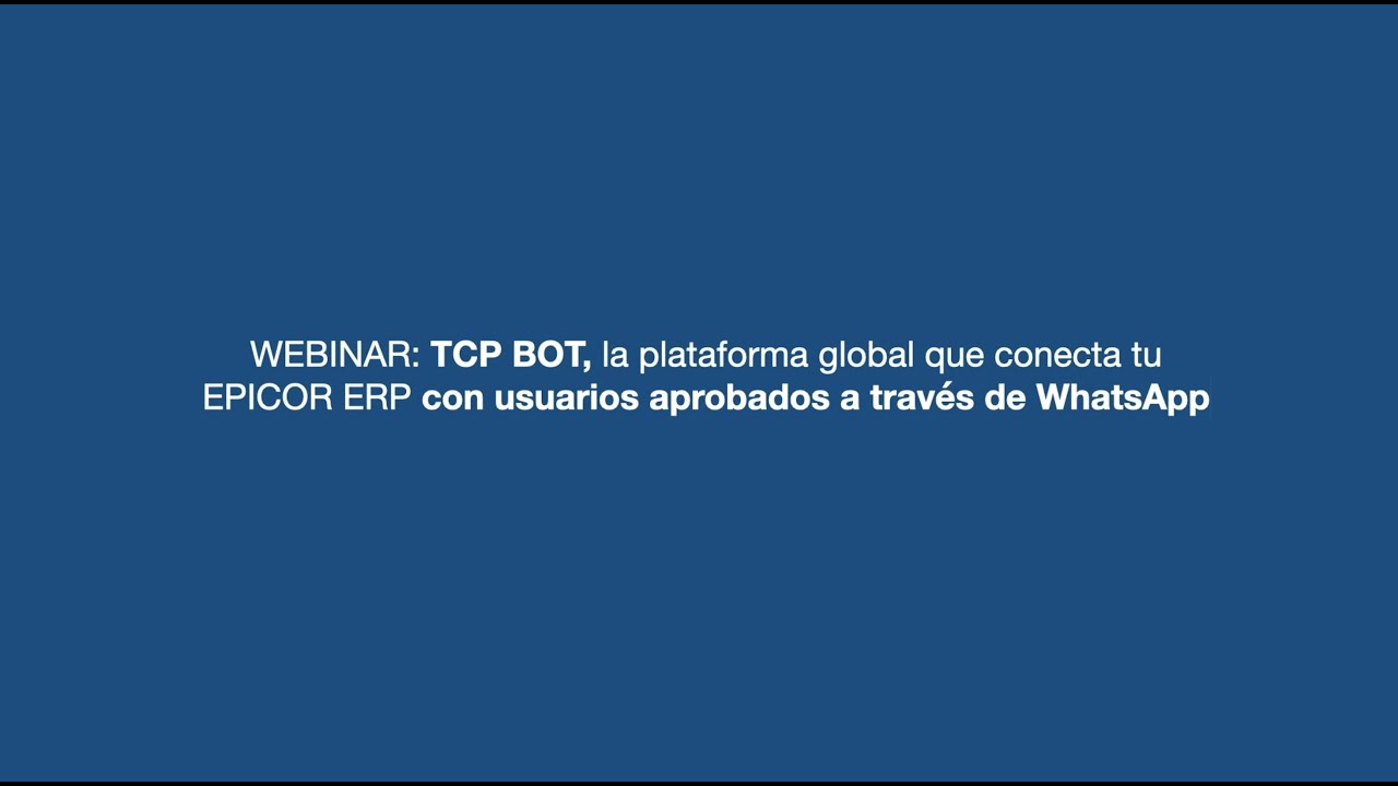 TCP BOT WEBINAR - YouTube