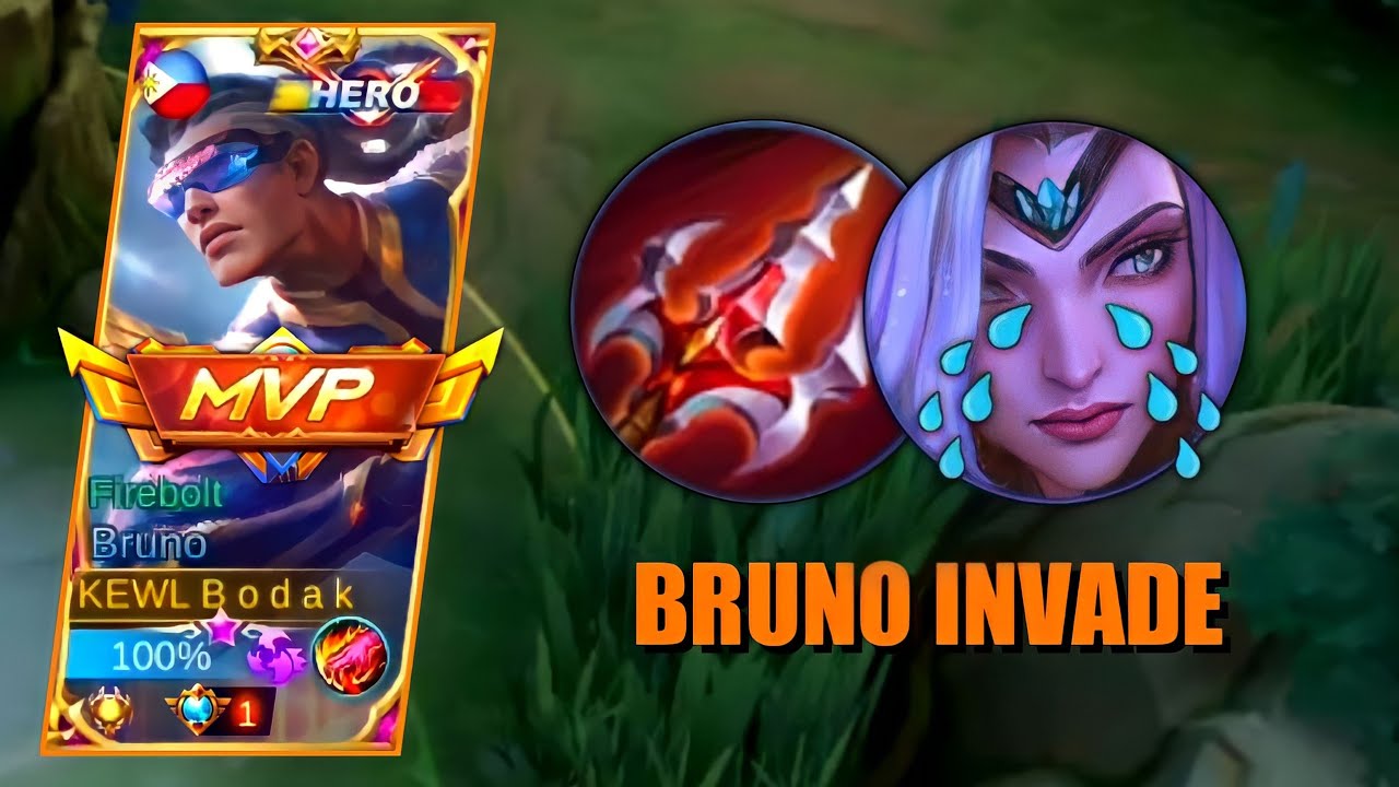 BRUNO INVADE | BRUNO BEST BUILD AND EMBLEM - MLBB - YouTube