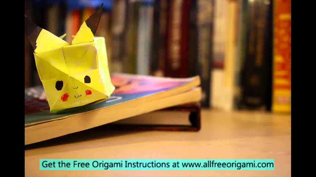 how to fold an origam pokemon - YouTube